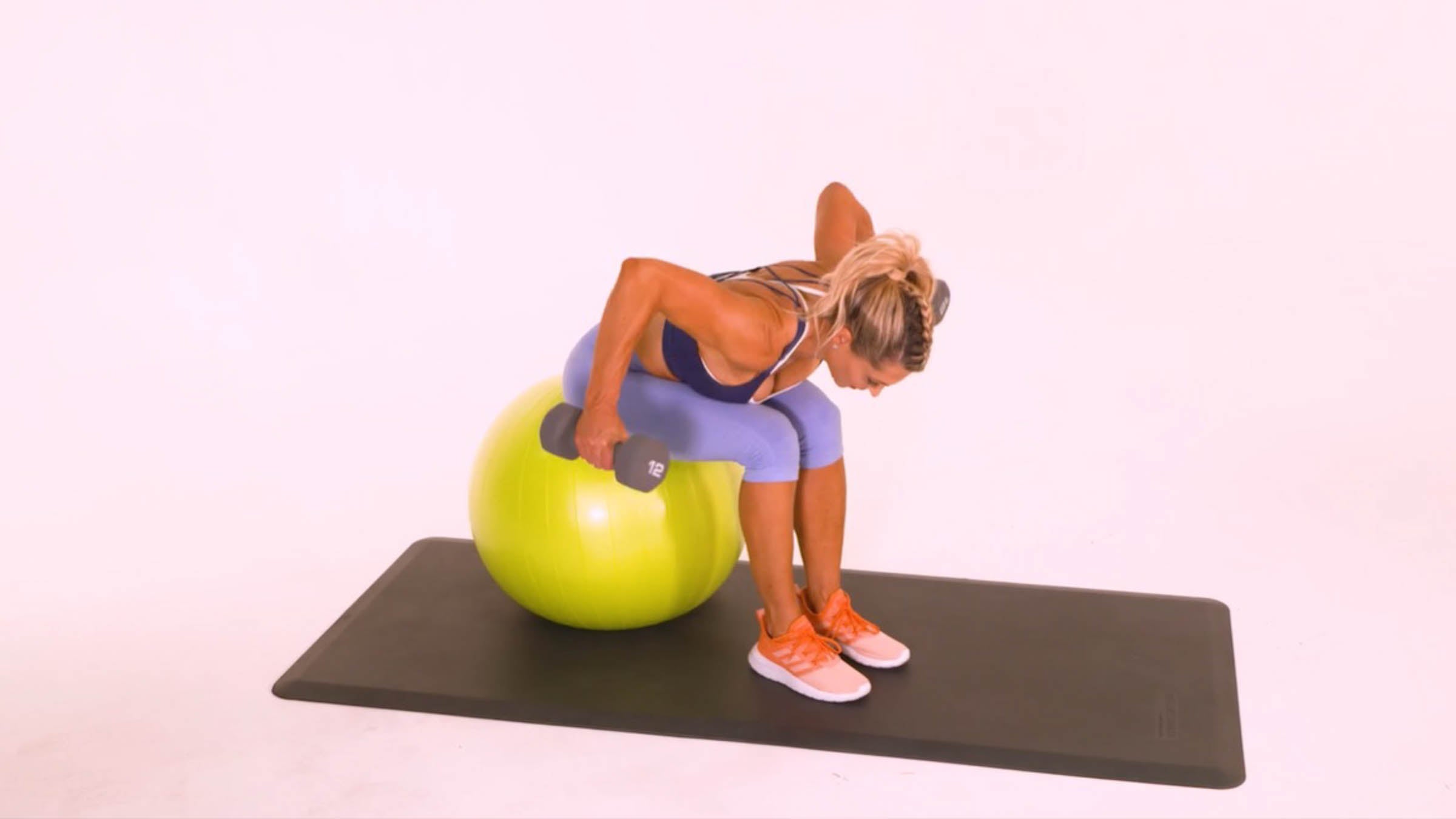 Stability-Ball Two-Arm Wide Bent-Over Row | Oxygen Mag