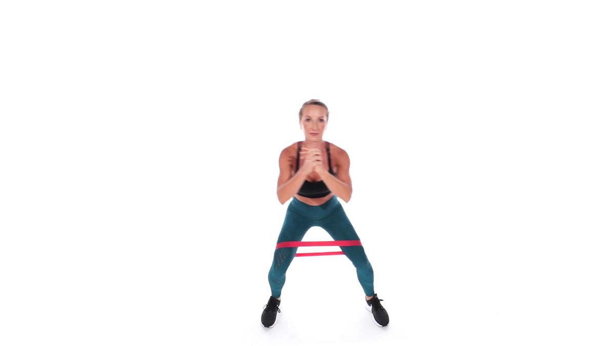 Banded Low-Lateral Squat Walk - Oxygen Mag