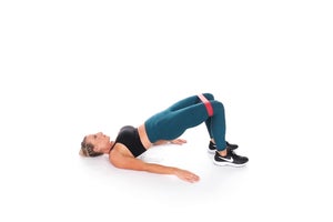 Glute Bridge With Abductor Pulse - Oxygen Mag